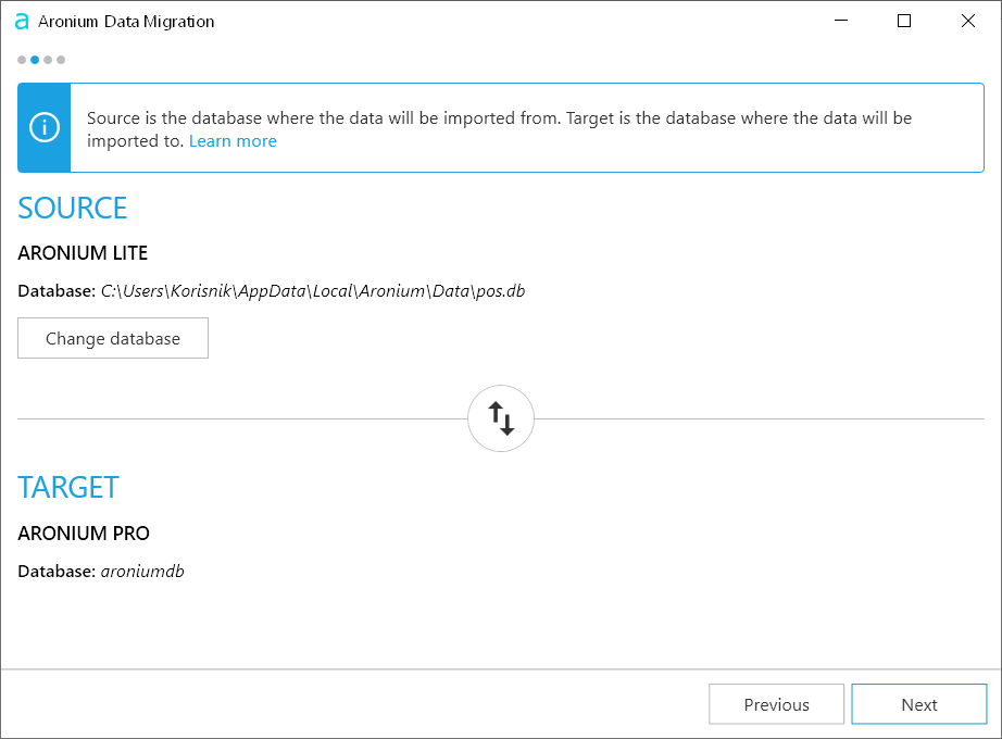 Data migration – Aronium Help Center