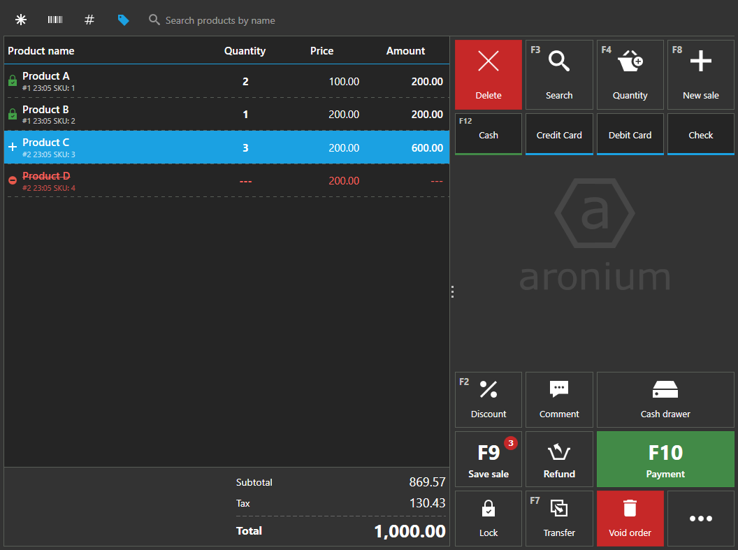 Workspace – Aronium Help Center