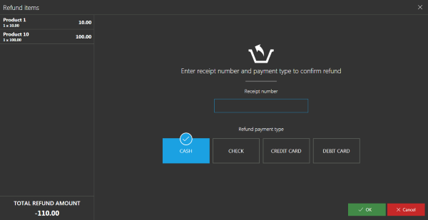 Refund - return sale – Aronium Help Center