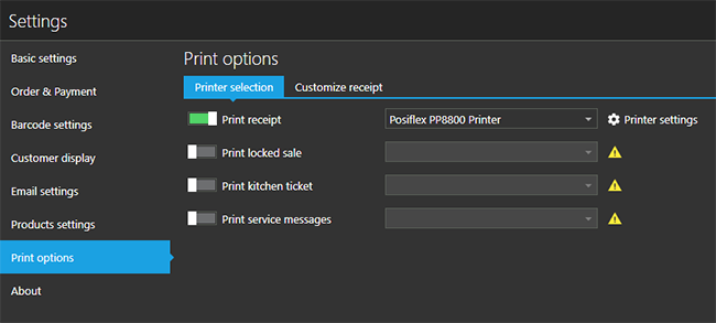 Print options – Aronium Help Center
