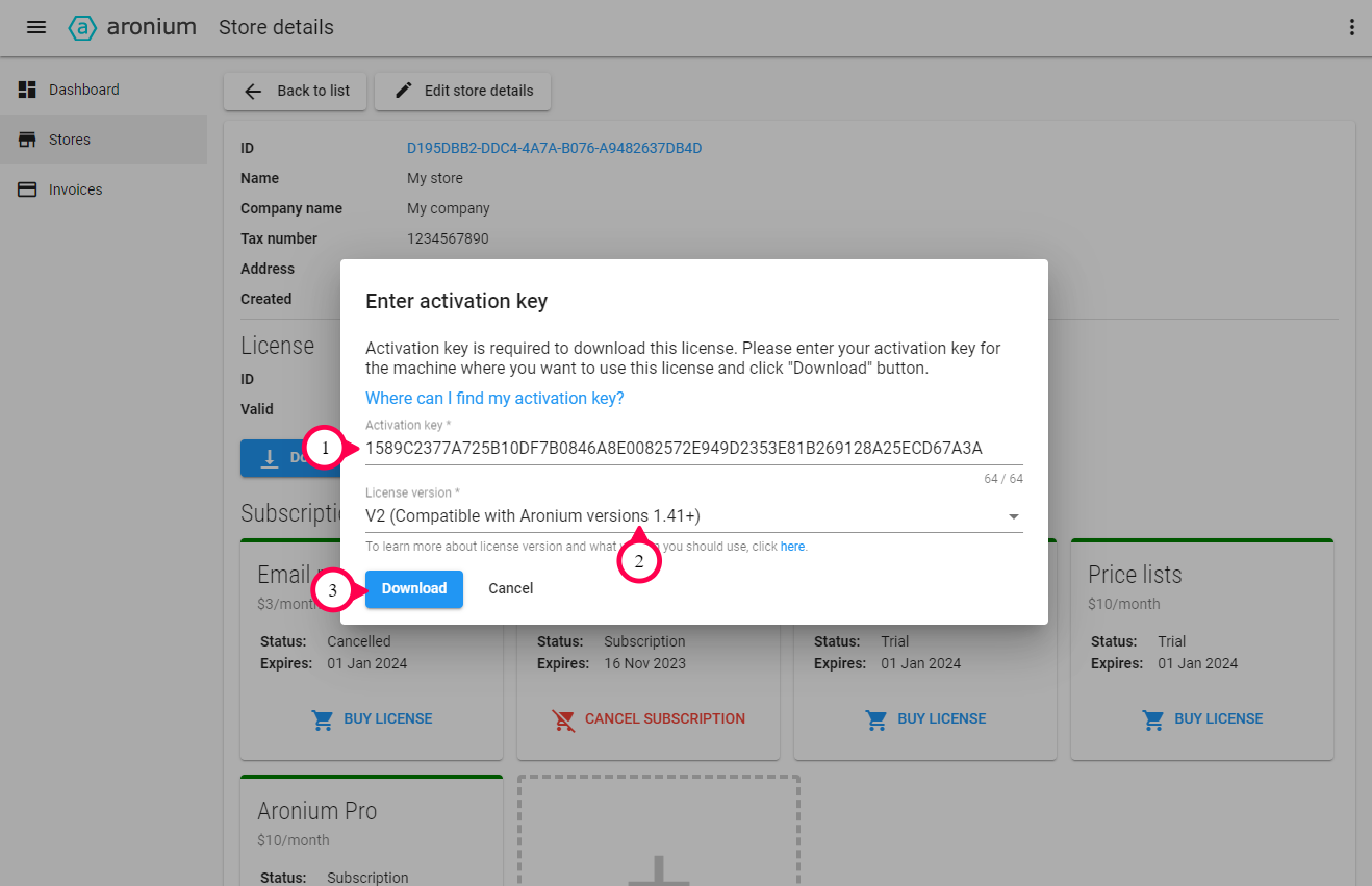 How do I update a license on my computer? – Aronium Help Center