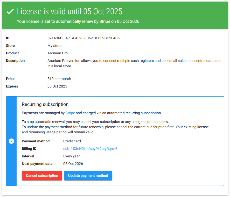 Use credit card to buy license – Aronium Help Center