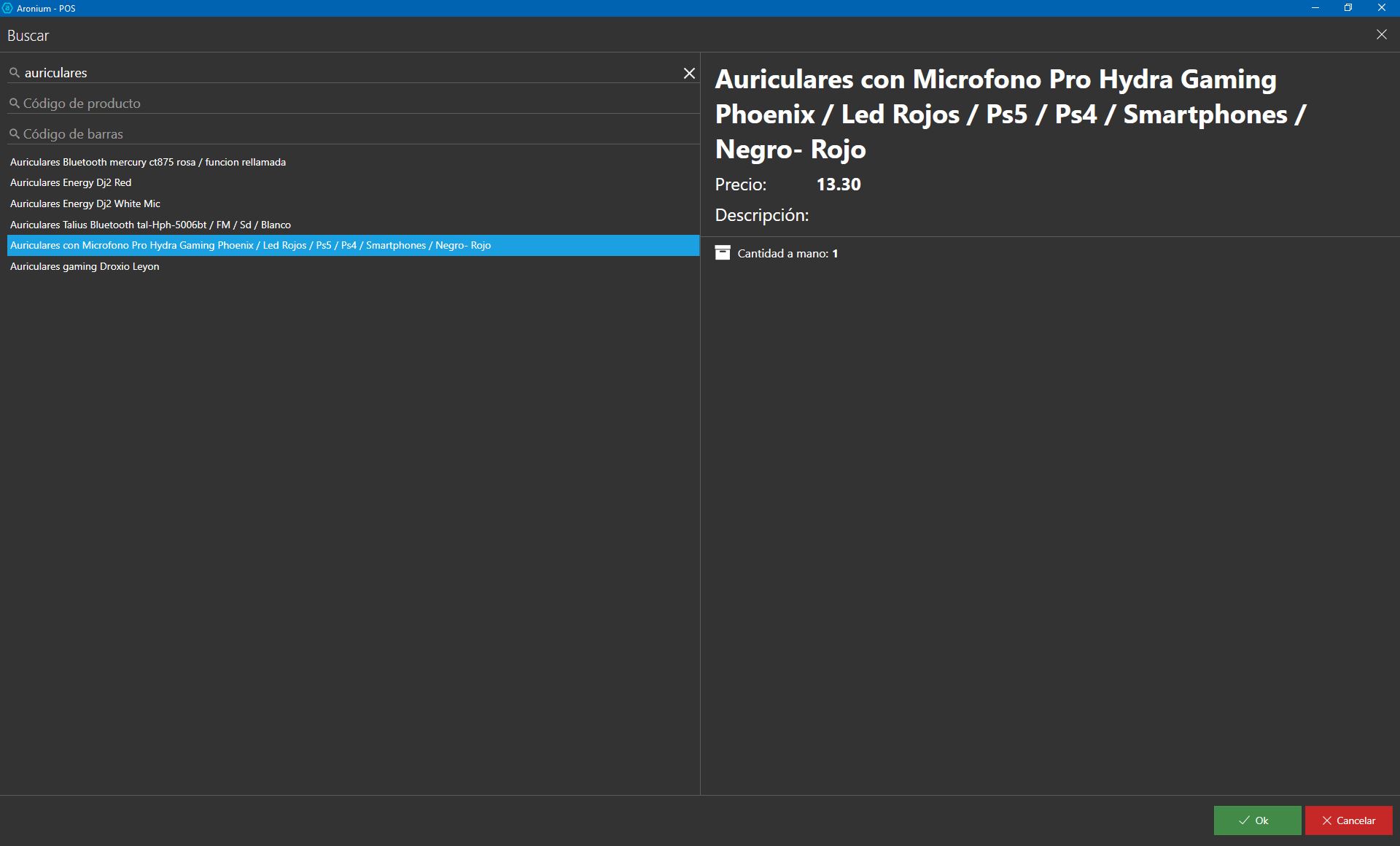 Product description – Aronium Help Center